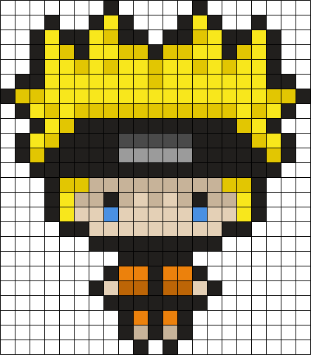 Naruto Perler Bead Pattern | Bead Sprites | Characters Fuse Bead Patterns