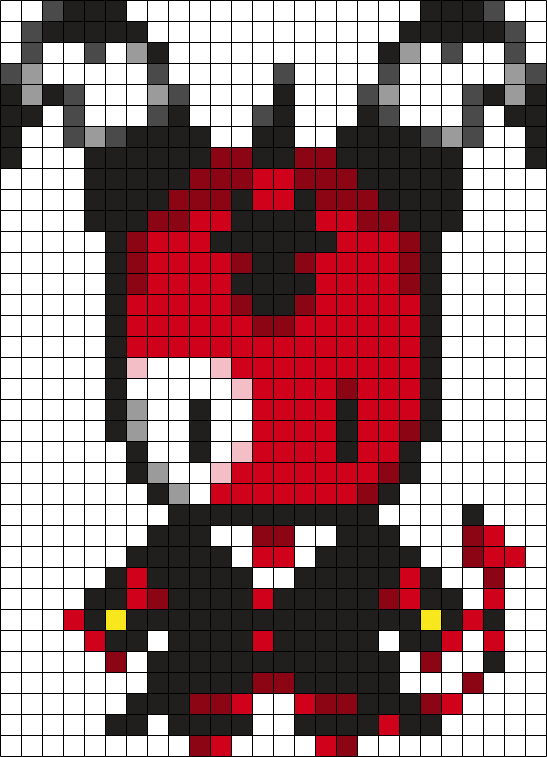 Blitzo Perler Bead Pattern | Bead Sprites | Characters Fuse Bead Patterns