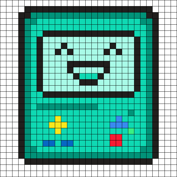 BMO Perler Bead Pattern | Bead Sprites | Characters Fuse Bead Patterns