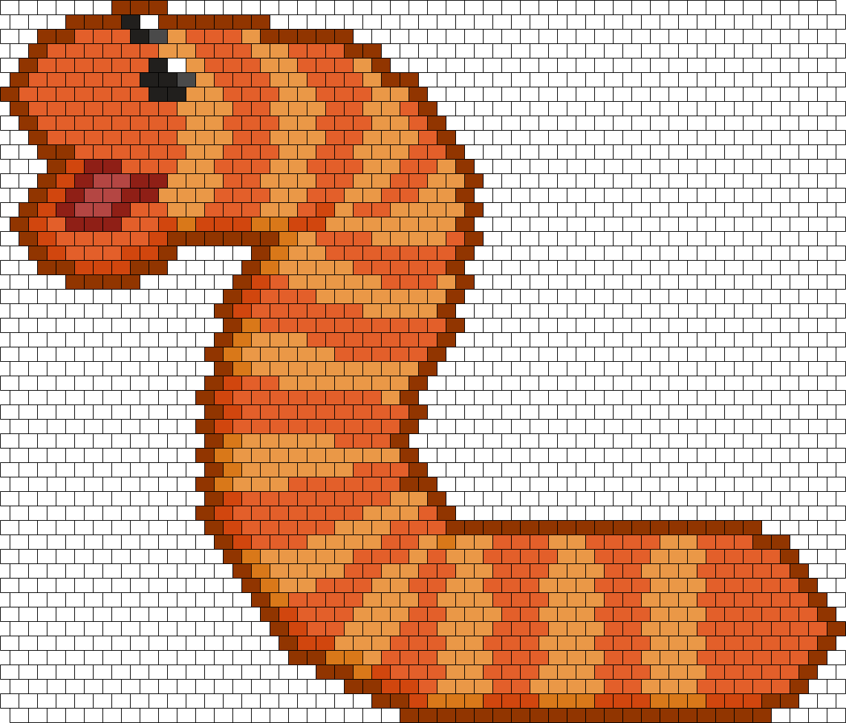 Slimey The Worm (Sesame Street) Bead Pattern | Peyote Bead Patterns ...