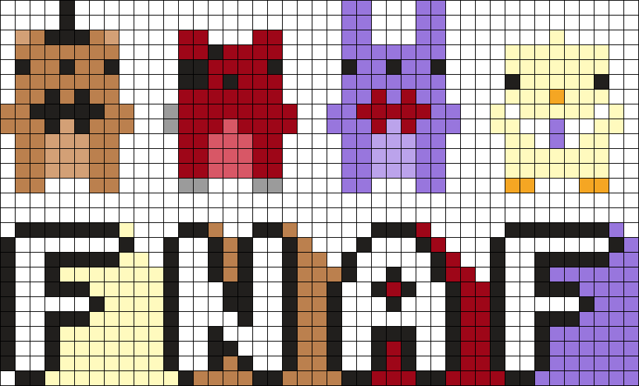 Core Crew | FNAF Perler Bead Pattern | Bead Sprites | Characters Fuse ...