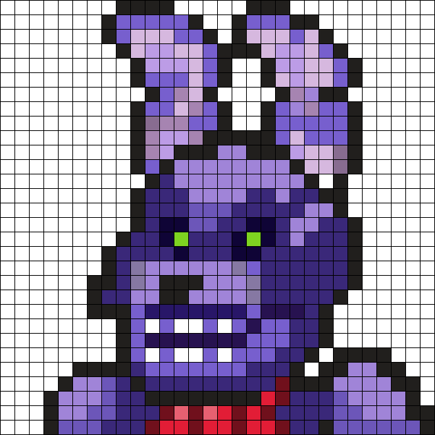 Bonnie -- Into The Pit Perler Bead Pattern | Bead Sprites | Characters ...