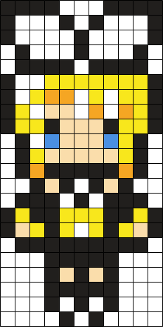 Kagamine Rin Perler Bead Perler Bead Pattern | Bead Sprites ...