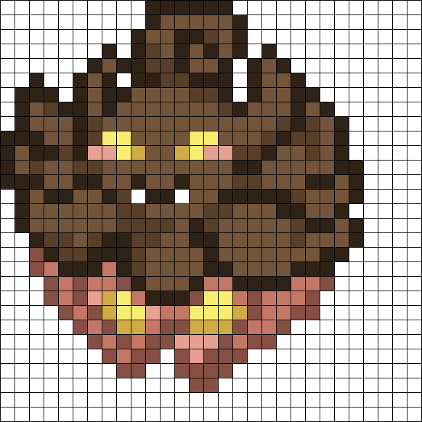 Pumpkaboo Sprite Perler Bead Pattern | Bead Sprites | Characters Fuse ...