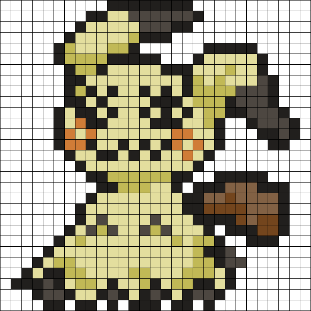 Mimikyu Sprite Perler Bead Pattern | Bead Sprites | Characters Fuse ...