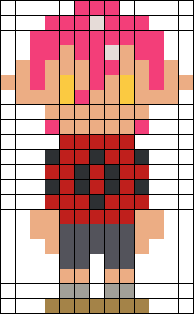 Octoling Boy (steven) | Splatoon 2 Perler Bead Pattern | Bead Sprites ...