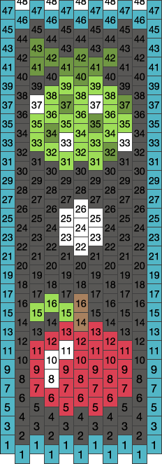Pac-Man Bag Side 2 Pony Bead Patterns | Characters Kandi Patterns for ...