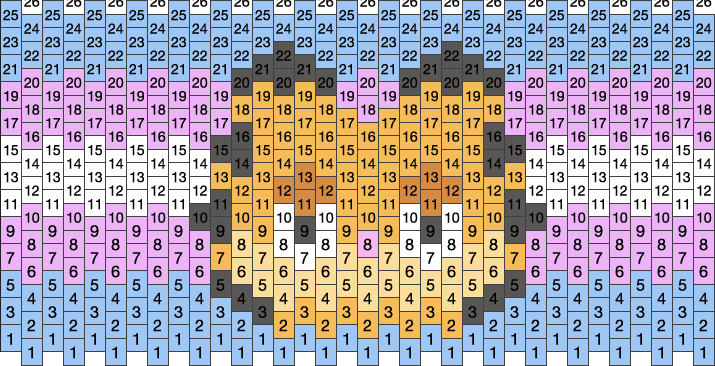 Trans Flag Garfield Pony Bead Patterns | Characters Kandi Patterns for ...