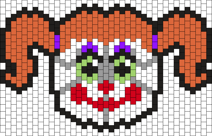 Outlined Circus Baby Face Pony Bead Patterns | Characters Kandi ...