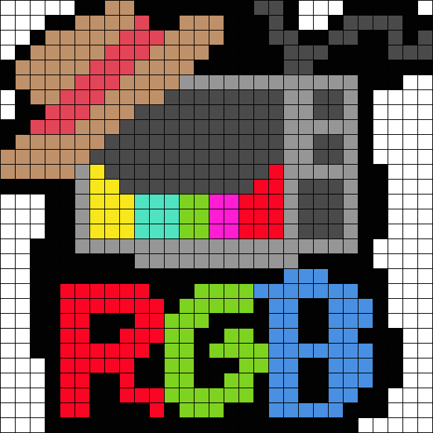 Rgb The Property Of Hate Perler Bead Pattern | Bead Sprites ...