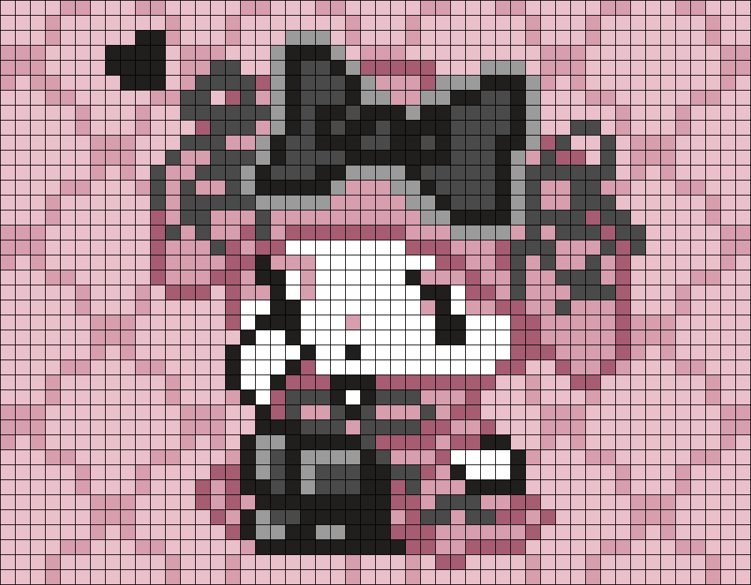 Lolita Pastel Goth My Melody Perler (Request) Perler Bead Pattern ...