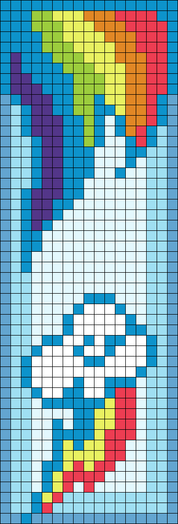 Rainbow Dash Perler Bead Pattern | Bead Sprites | Characters Fuse Bead ...