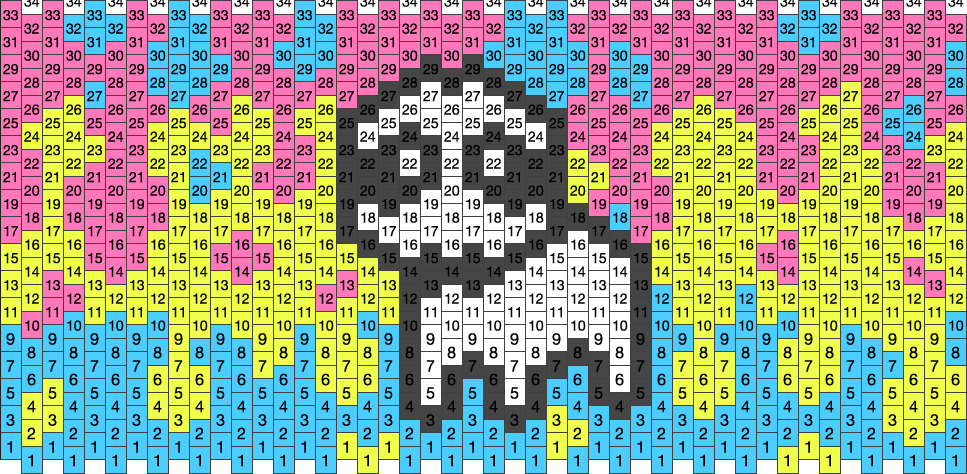 Pan Creature Drip Cuff Pony Bead Patterns | Characters Kandi Patterns ...