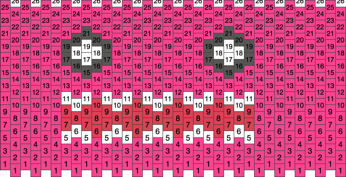 Pink Domo Cuff Pony Bead Patterns | Characters Kandi Patterns for Kandi ...
