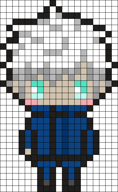 Satoru Gojo V3 ~ JJK Perler Bead Pattern | Bead Sprites | Characters ...
