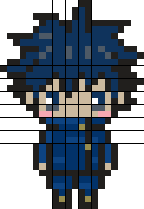 Megumi Fushiguro ~ JJK Perler Bead Pattern | Bead Sprites | Characters ...