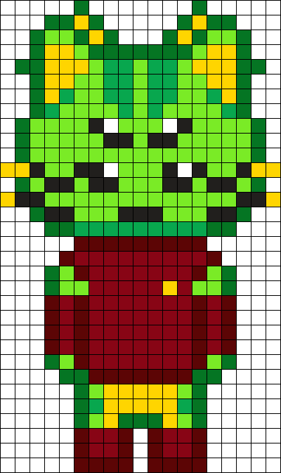 Gnarpy !! Perler Bead Pattern | Bead Sprites | Characters Fuse Bead ...