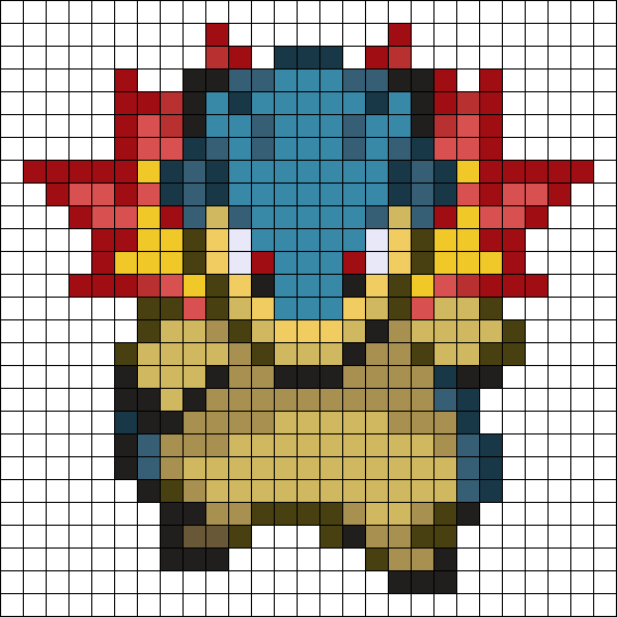 Typhlosion Sprite Pokemon Perler Bead Pattern | Bead Sprites ...