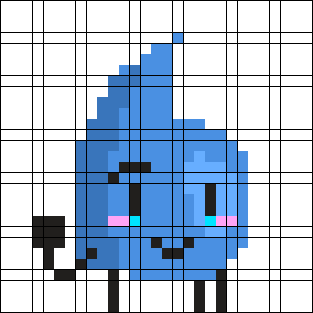 Teardrop Says Hi! Perler Bead Pattern | Bead Sprites | Characters Fuse ...