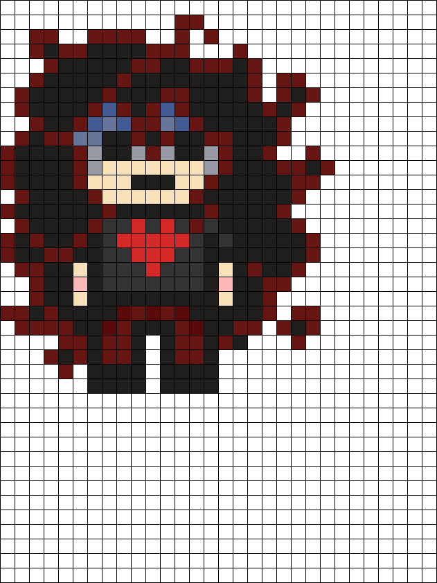 John Doe Perler Yandere Game V2 (Heart Shirt) Perler Bead Pattern ...