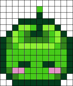 Green Sleeping Junimo Stardew Valley Perler Bead Pattern | Bead Sprites ...