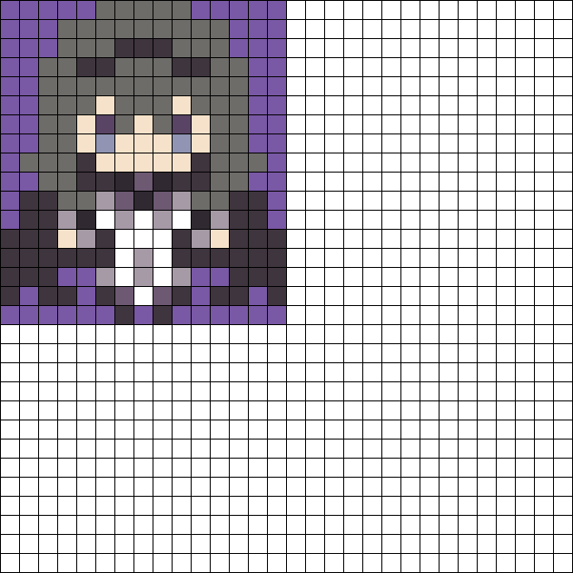 Homura Akemi Madoka Magica Perler Bead Pattern | Bead Sprites ...