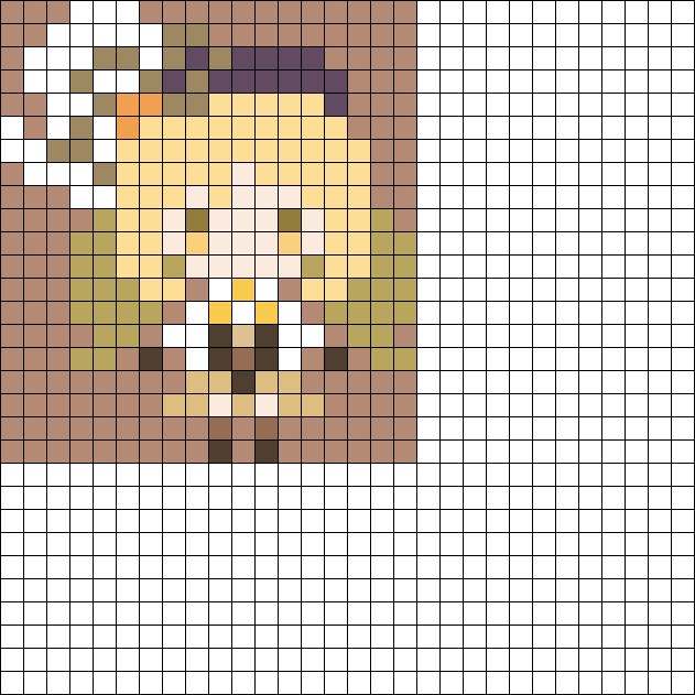 Mami Tomoe Madoka Magica Perler Bead Pattern | Bead Sprites ...