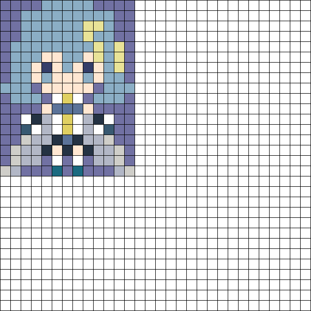 Sayaka Miki Madoka Magica Perler Bead Pattern | Bead Sprites ...