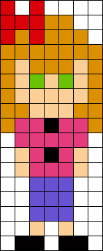 Elizabeth Afton Fnaf Perler Bead Pattern | Bead Sprites | Characters ...