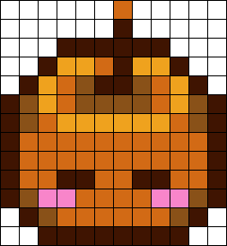 Orange Sleeping Junimo Stardew Valley Perler Bead Pattern | Bead ...