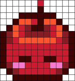 Red Sleeping Junimo Stardew Valley Perler Bead Pattern | Bead Sprites ...