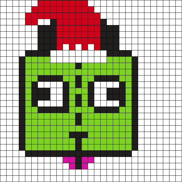 Gir-invader Zim Christmas Perler Bead Pattern | Bead Sprites ...