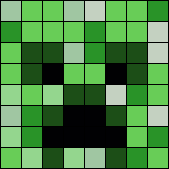 Simplified Creeper Face Perler V1 Perler Bead Pattern | Bead Sprites ...