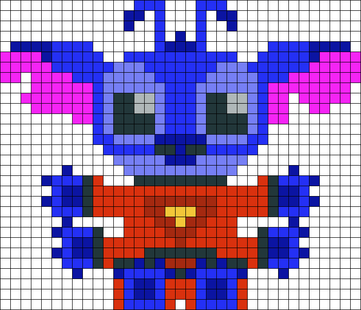 Stitch Alien Form - Pearler Perler Bead Pattern | Bead Sprites ...