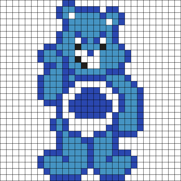 Grumpy Bear Perler Bead Pattern | Bead Sprites | Characters Fuse Bead ...