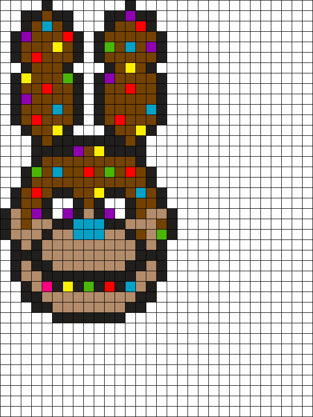 Chocolate Bonnie Perler Perler Bead Pattern | Bead Sprites | Characters ...