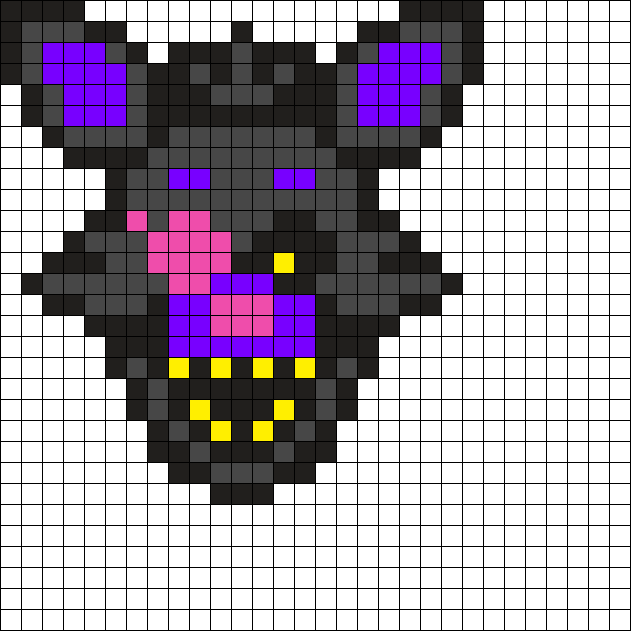 Blacklight Foxy Perler Perler Bead Pattern | Bead Sprites | Characters ...