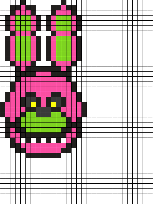 Blacklight Bonnie Perler Perler Bead Pattern | Bead Sprites ...