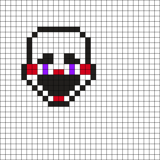 Fnaf Puppet Mask Perler Bead Pattern | Bead Sprites | Characters Fuse ...