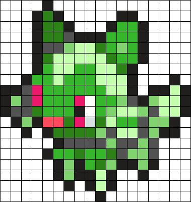 Sprigatito Perler Bead Pattern | Bead Sprites | Characters Fuse Bead ...