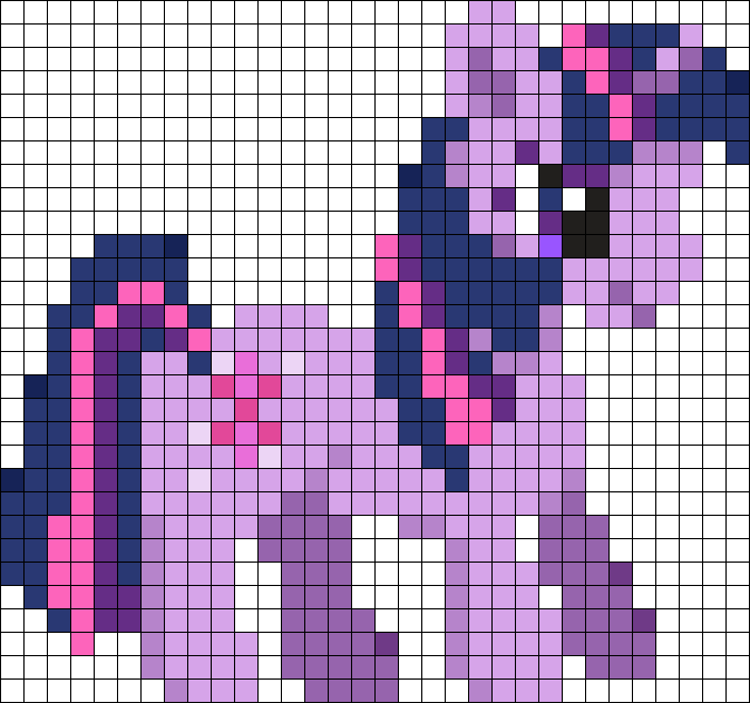 Twilight Sparkle - MLP Perler Bead Pattern | Bead Sprites | Characters ...