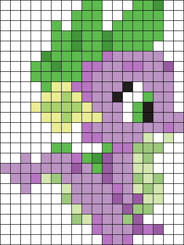 Spike - MLP Perler Bead Pattern | Bead Sprites | Characters Fuse Bead ...