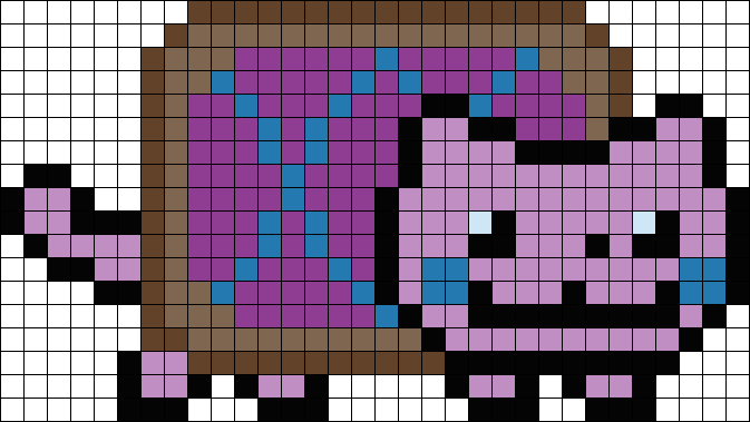 Wild Berry Nyan Cat Poptart Cat Perler Perler Bead Pattern | Bead ...