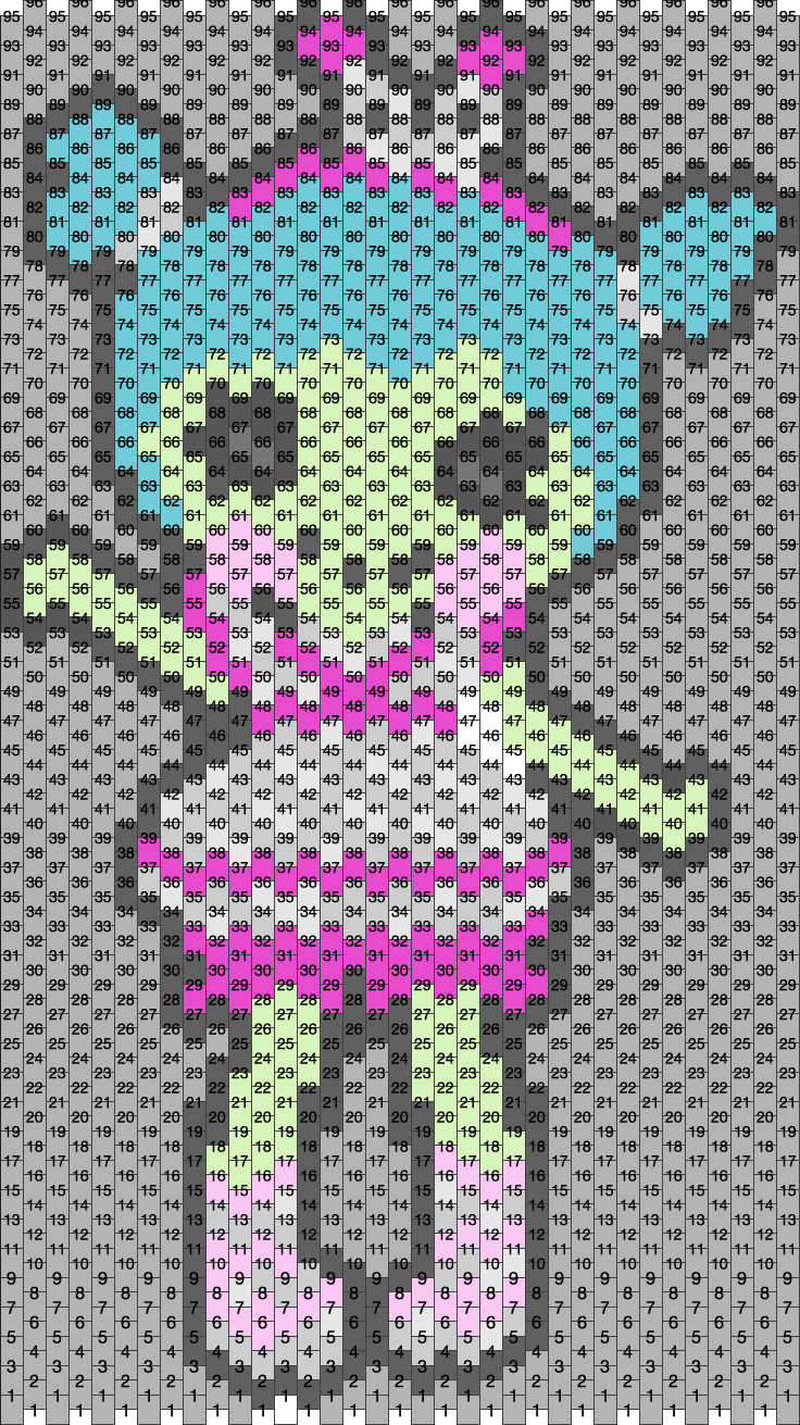 Haley Galaxy Pony Bead Patterns | Characters Kandi Patterns for Kandi Cuffs