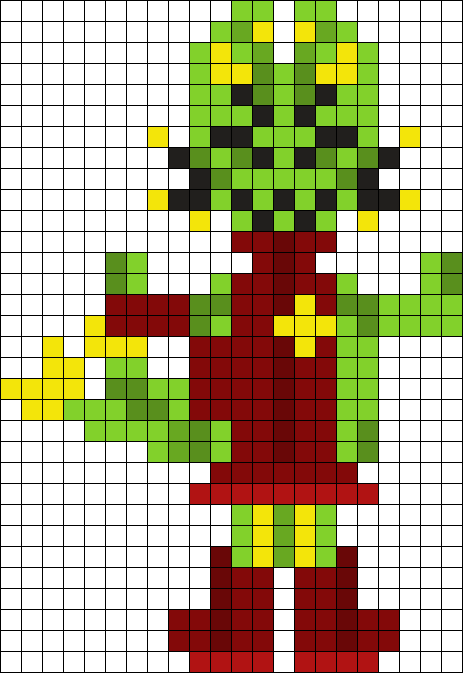 Gnarpy Regretevator Perler Perler Bead Pattern | Bead Sprites ...
