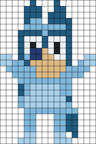 Bluey Perler Beads Perler Bead Pattern | Bead Sprites | Characters Fuse ...