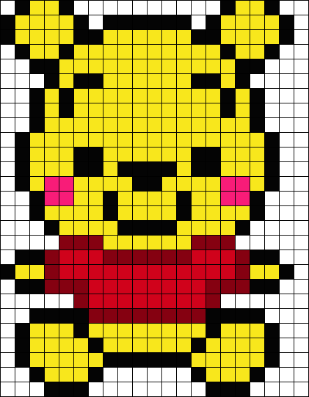 Pooh Bear Chibi Cute Disney Perler Perler Bead Pattern | Bead Sprites ...