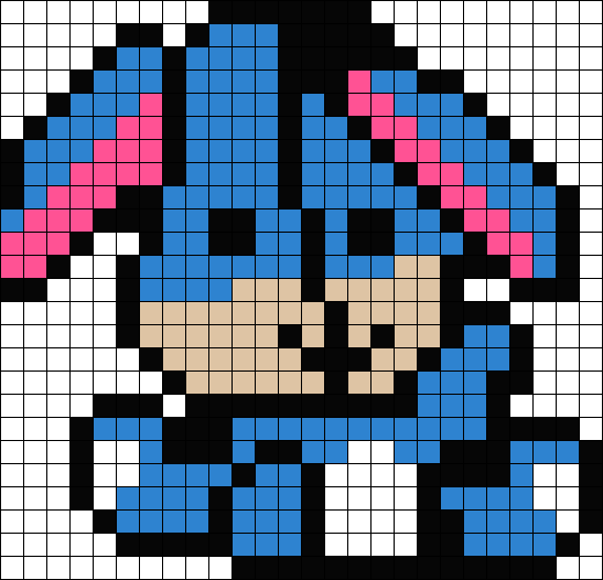 Eeyore Perler Disney Chibi Cute Perler Bead Pattern | Bead Sprites ...