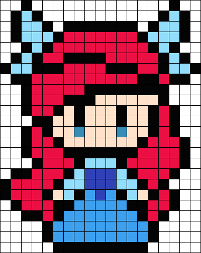 The Little Mermaid Ariel Disney Perler Bead Pattern | Bead Sprites ...