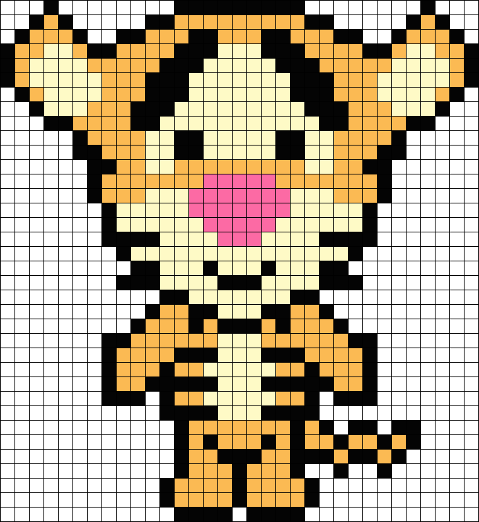 Tigger Tiger Winnie The Pooh Disney Perler Perler Bead Pattern | Bead ...